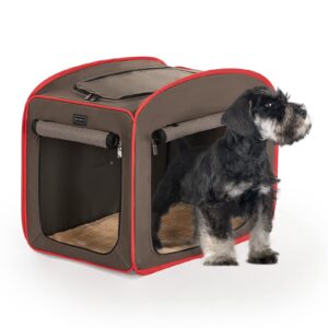 petsfit portable dog crates for medium dogs, travel dog crate with soft cushion and carrying case, for indoor outdoor