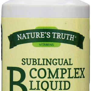 Nature's Truth Sublingual Vitamin B Complex Plus B-12 Fast Acting Flavored Liquid, Natural Berry Flavor, 2 Fluid Ounce (Pack of 3)