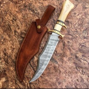 poshland rg-44 handmade damascus steel hunting knife - gorgeous handle