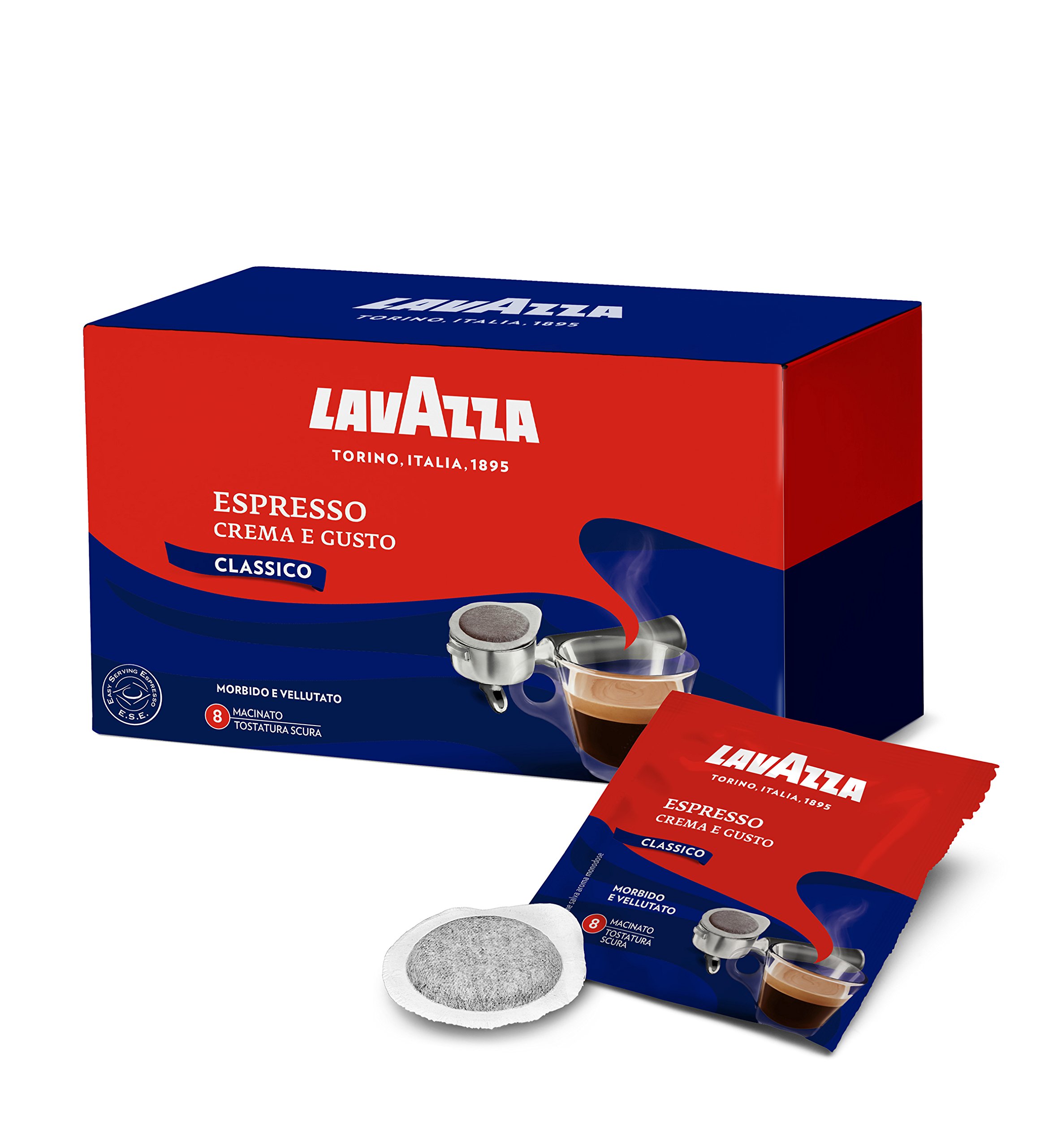 Lavazza: "Crema e Gusto" Pods (36 Individually Wrapped Pods) [ Italian Import ]