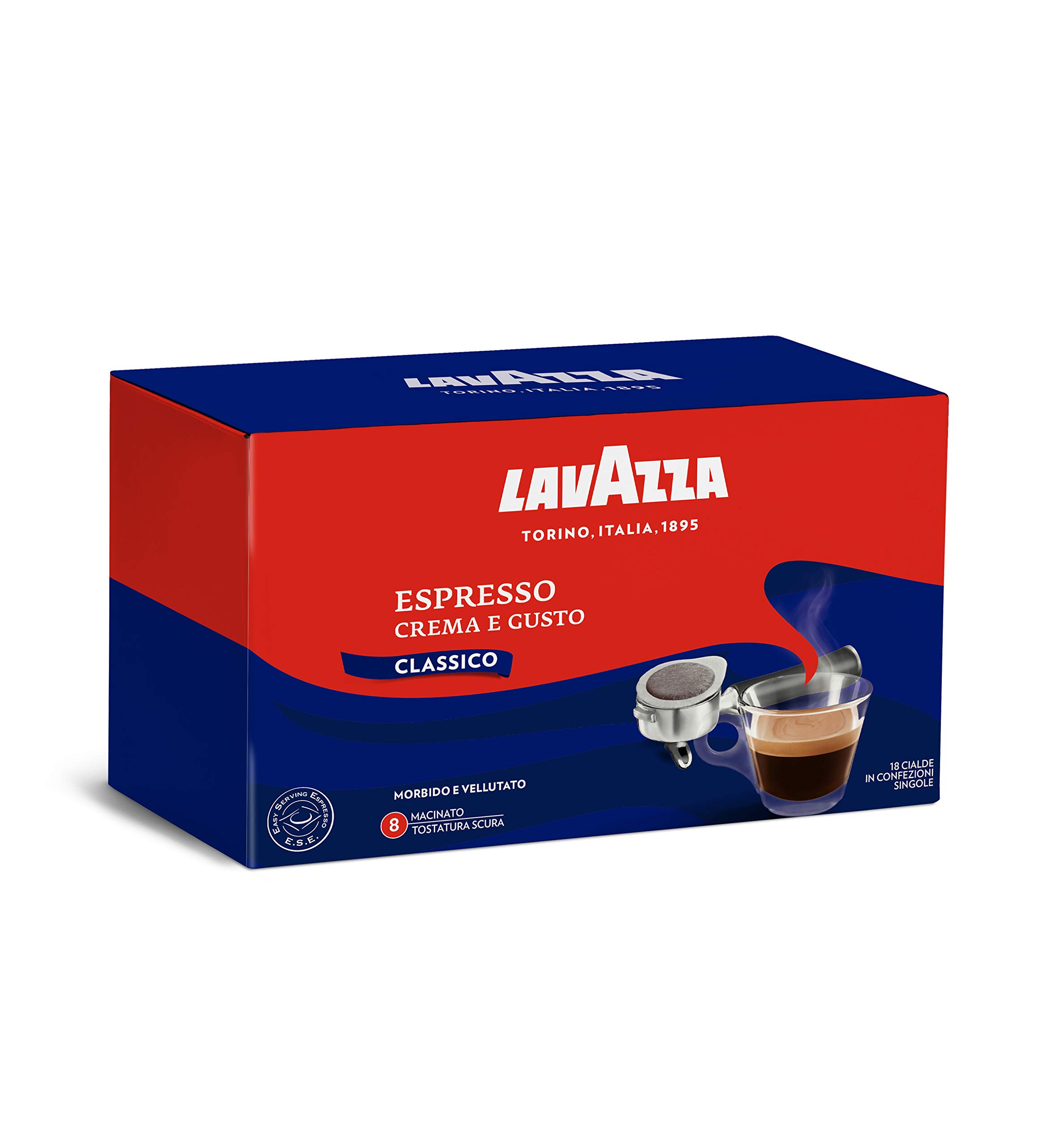 Lavazza: "Crema e Gusto" Pods (36 Individually Wrapped Pods) [ Italian Import ]