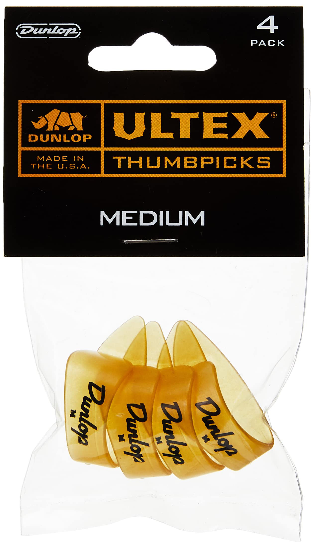 JIM DUNLOP 9072P Ultex® Thumbpicks, Medium, 4/Player's Pack