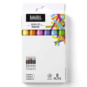 liquitex professional paint marker set, 6 piece, vibrants