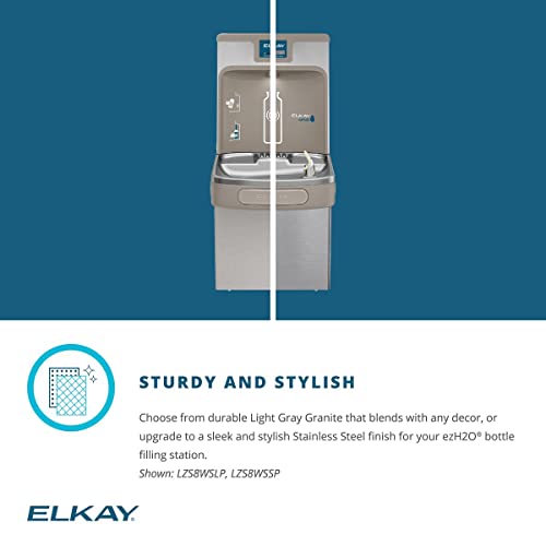 Elkay LZS8WSLP Enhanced ezH2O Bottle Filling Station & Single ADA Cooler Filtered Refrigerated Light Gray