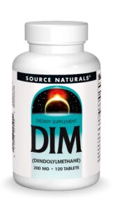 source naturals dim, diindolylmethane 200mg with bioperine, vitamin e & more - 120 tablets