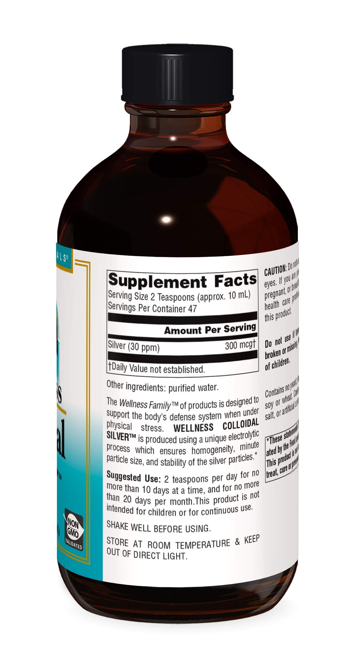 Source Naturals Wellness Colloidal Silver 30 ppm, Supports Physical Well Being* - 16 Fluid oz