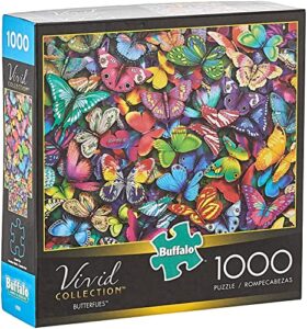 buffalo games - vivid collection - butterflies - 1000 piece jigsaw puzzle , blue