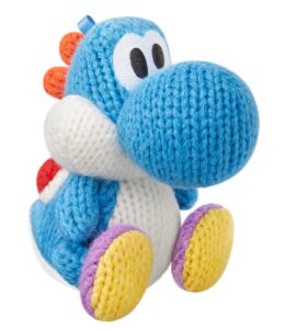 light blue yarn yoshi amiibo - japan import (yoshi's woolly world series)