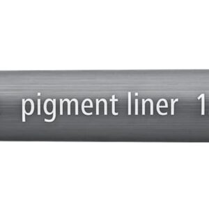 Staedtler Pigment Liner, Fineliner Pen For Drawing, Drafting, Journaling, 1.2mm, Black, 308 12-9 (308 12-9 VE)