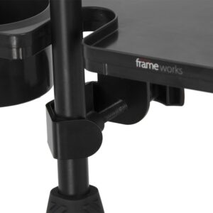 Gator Frameworks Microphone Stand Accessory Tray with Drink Holder and Guitar Pick Tab; 12" x 7" (GFW-MIC-ACCTRAY)