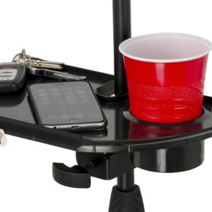 Gator Frameworks Microphone Stand Accessory Tray with Drink Holder and Guitar Pick Tab; 12" x 7" (GFW-MIC-ACCTRAY)