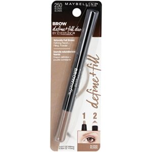 Maybelline Brow Define and Fill Duo 2-in-1 Defining Pencil with Filling Powder, Blonde, 0.021 Ounce