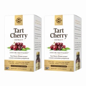 solgar tart cherry - 90 vegetable capsules, pack of 2 - non-gmo, vegan, gluten free, dairy free, kosher - 180 total servings