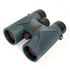 athlon optics 10x42 midas g2 uhd gray binoculars with eye relief for adults and kids, high-powered binoculars for hunting, birdwatching, and more