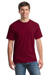 gildan men's heavy cotton t-shirt, garnet, 3xl (pack of 6)