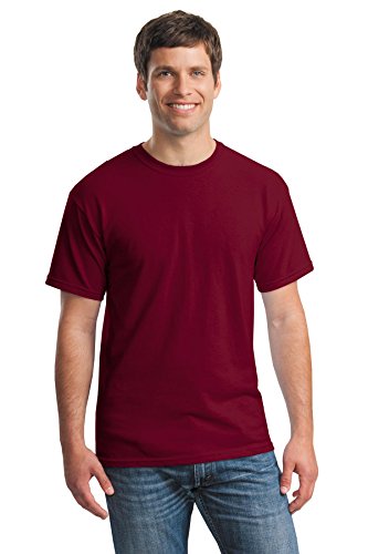 Gildan Men's Heavy Cotton T-Shirt, Garnet, 3XL (Pack of 6)