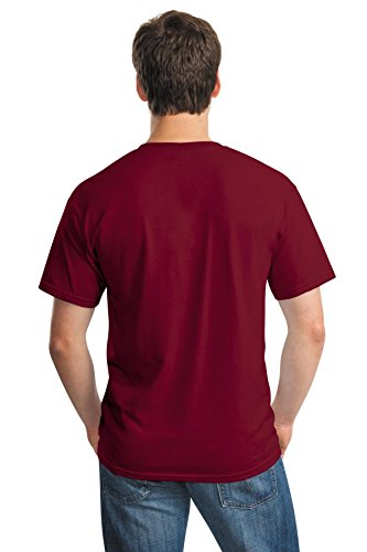 Gildan Men's Heavy Cotton T-Shirt, Garnet, 3XL (Pack of 6)