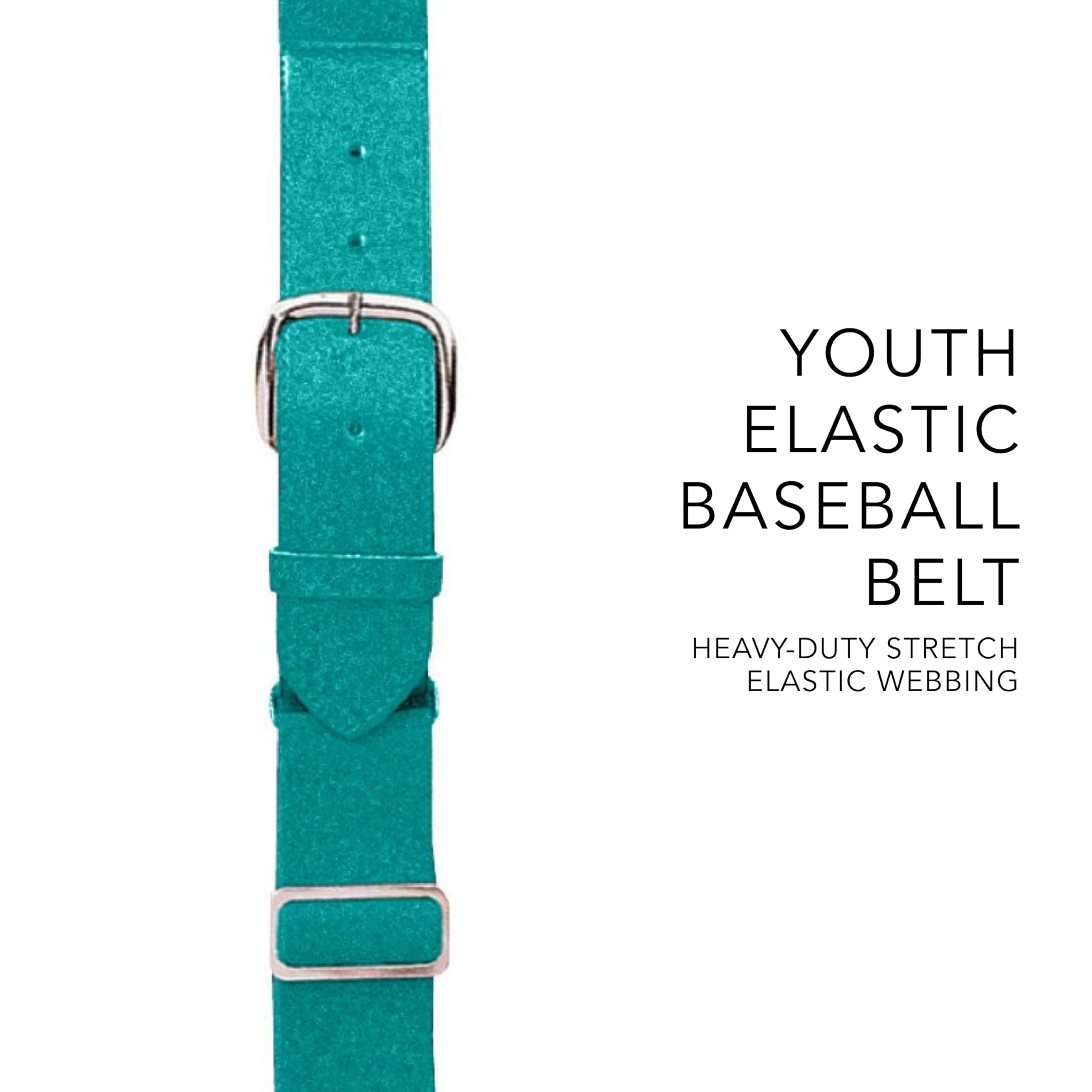 Augusta Sportswear Kids' Elastic Baseball Belt, Teal, One Size