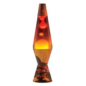 lamp lava 2149 14.5-inch, decal colormax, color max volcano base/white wax/clear liquid/tri-colored globe