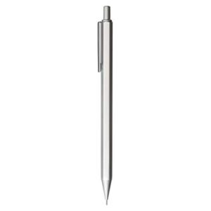 muji 18616015 aluminum hex mechanical pencil, lead diameter 0.02 inches (0.5 mm), silver