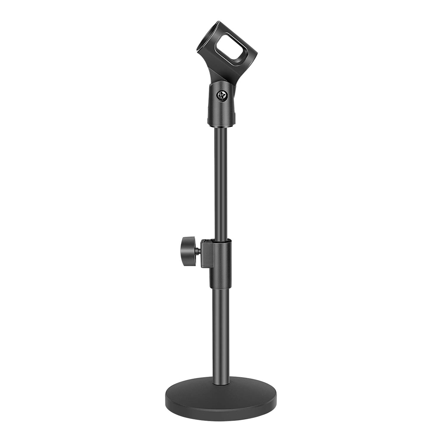 Neewer Stable Desktop Mic Stand with Black Iron Base, Mic Clip and 5/8" Male to 3/8" Female Screw for Blue Yeti Snowball Spark & Other Microphone