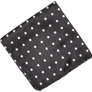 Stacy Adams Men's Satin Dot Tie Set, Black/White, One Size