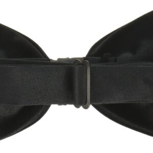 Stacy Adams Men's Satin Solid Bow Tie, Black, One Size