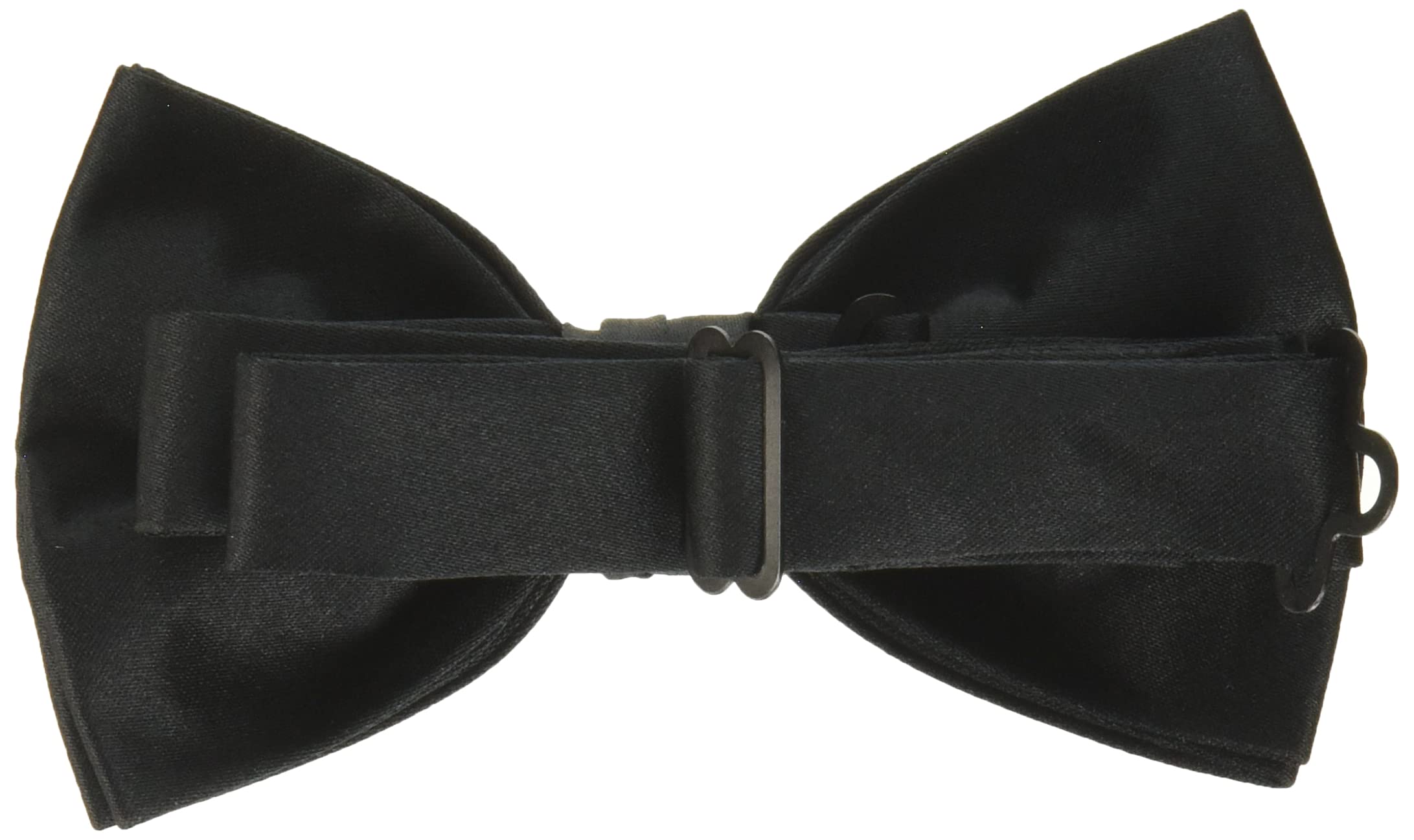 Stacy Adams Men's Satin Solid Bow Tie, Black, One Size