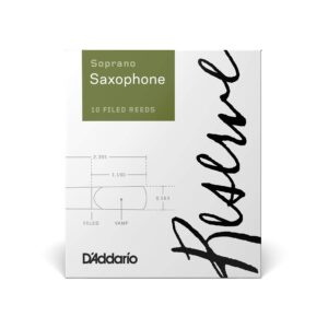 D'Addario Woodwinds Reserve Soprano Saxophone Reeds, Strength 3.0+,10-Pack