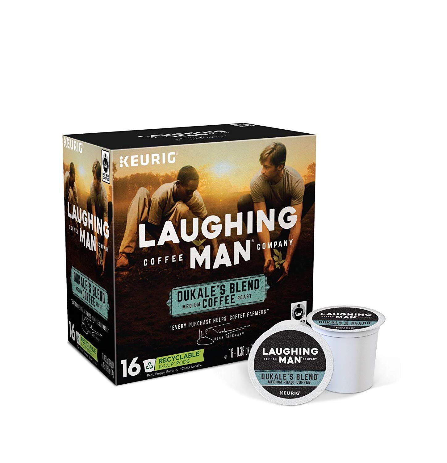 Laughing Man Dukale's Blend Coffee Keurig K-Cups, 16 Count