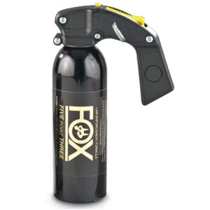 fox labs 12 ounce pepper spray, 5,300,000 scoville heat units, 20 foot range, pistol grip, fog spray