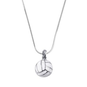 lux accessories volleyball sport pendant charm necklace sport voleyball volley