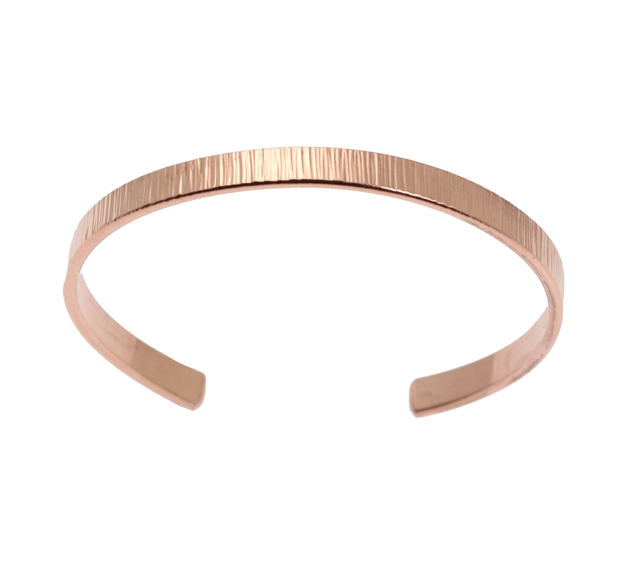 John S. Brana Chased Copper Cuff Bracelet Handmade Jewelry - Durable Copper - 100% Solid Copper (7 Inches)