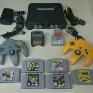 Nintendo 64 N64 Bundle with 2 Controllers, Transfer Pack, Tremor Pack & 6 Games