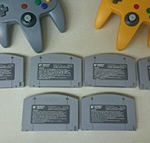 Nintendo 64 N64 Bundle with 2 Controllers, Transfer Pack, Tremor Pack & 6 Games