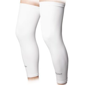 COOLOMG Compression Leg Sleeves White M