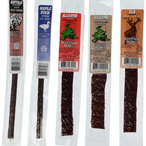 Buffalo Bob's Wild Game Jerky- Sampler Gift Pack of 5