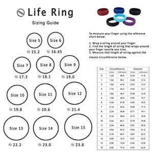 ADV LIFE Life Ring - Women's Silicone Wedding Ring for Active Lifestyles | Flexible, Safe and Durable Silicone Wedding Band comes in Aqua, Maroon or Purple in US Sizes | 100% Life Time Warranty Size 6