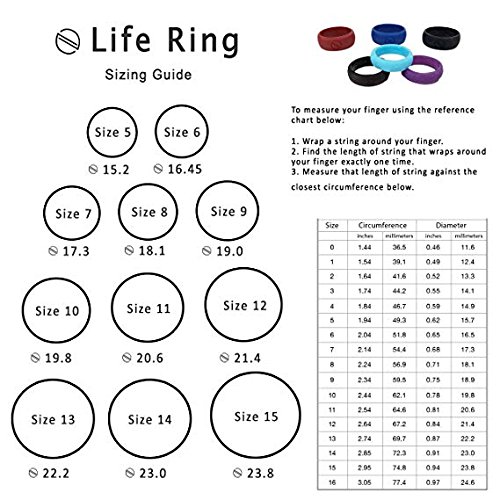 ADV LIFE Life Ring - Women's Silicone Wedding Ring for Active Lifestyles | Flexible, Safe and Durable Silicone Wedding Band comes in Aqua, Maroon or Purple in US Sizes | 100% Life Time Warranty Size 6