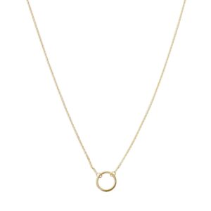 honeycat mini karma open circle orbit necklace in 18k gold plated | minimalist, delicate jewelry (gold)