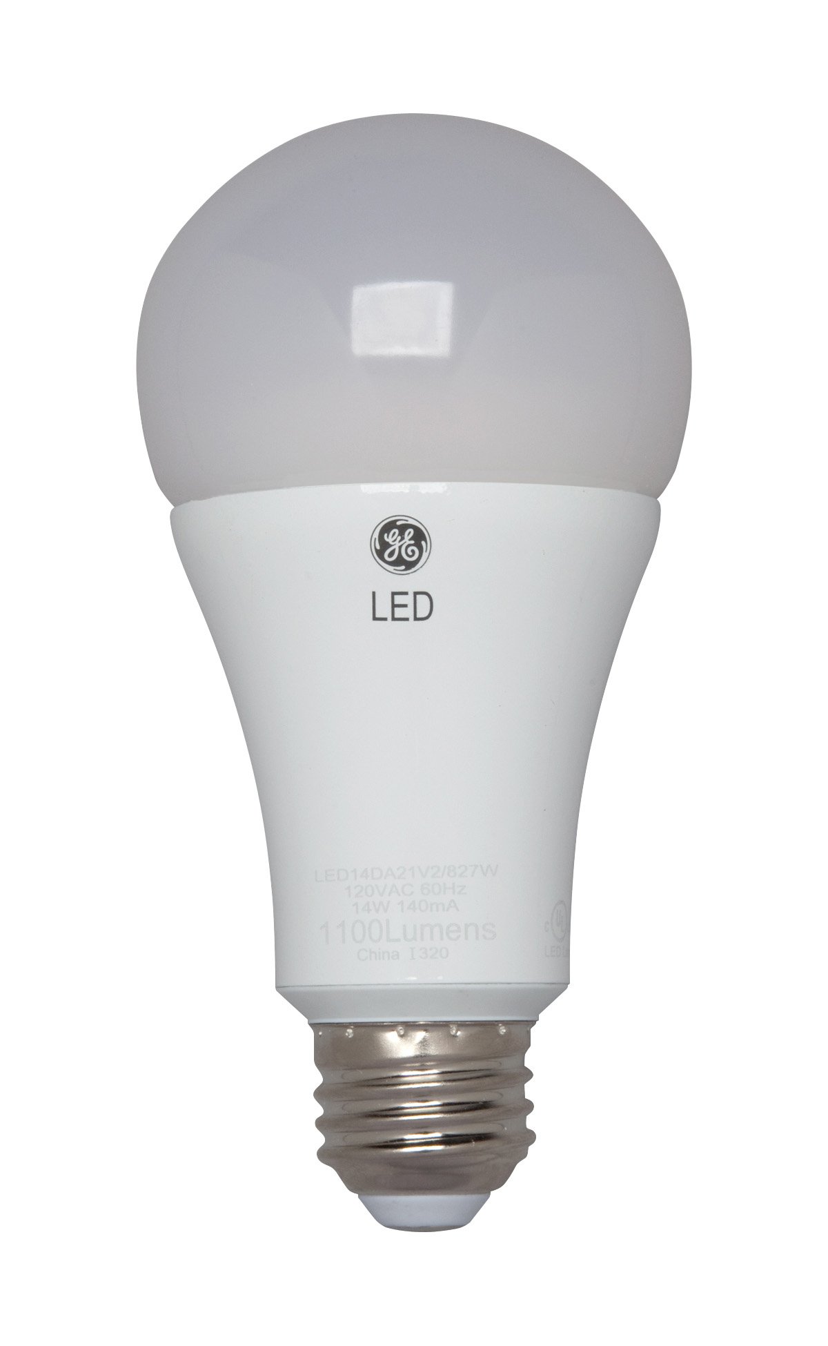 GE Lighting 23006 Extra Soft White LED 17-Watt (100-watt replacement), 1520-Lumen A21 Bulb with Medium Base, 1-Pack