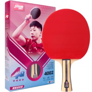 dhs table tennis racket 4002, ping pong paddle, table tennis racquets - shakehand with landson rubber protector