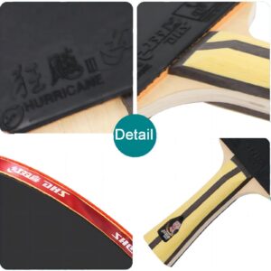 DHS Table Tennis Racket 4002, Ping Pong Paddle, Table Tennis Racquets - Shakehand with LANDSON Rubber Protector