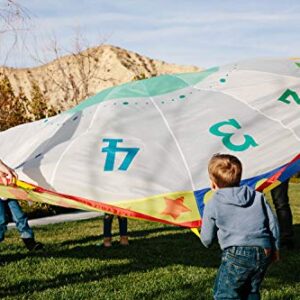 Pacific Play Tents 18420 Tick Tock Clock 12 Foot Kids Parachute for indoor / Outdoor Fun