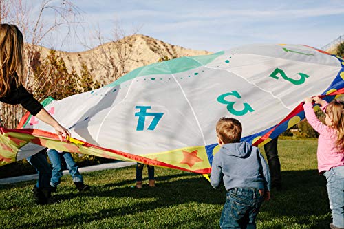 Pacific Play Tents 18420 Tick Tock Clock 12 Foot Kids Parachute for indoor / Outdoor Fun