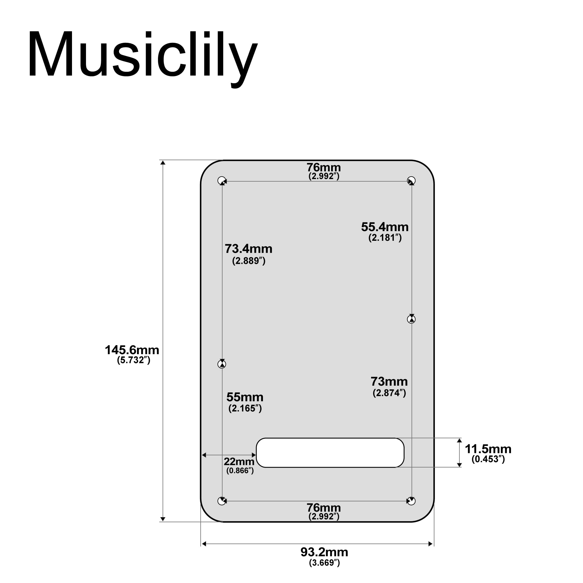 Musiclily 3Ply Strat Back Plate Tremolo Cavity Cover Backplate for Fender US/Mexico Made Standard ST Strat Stratocaster Modern Style Electric Guitar,Cream