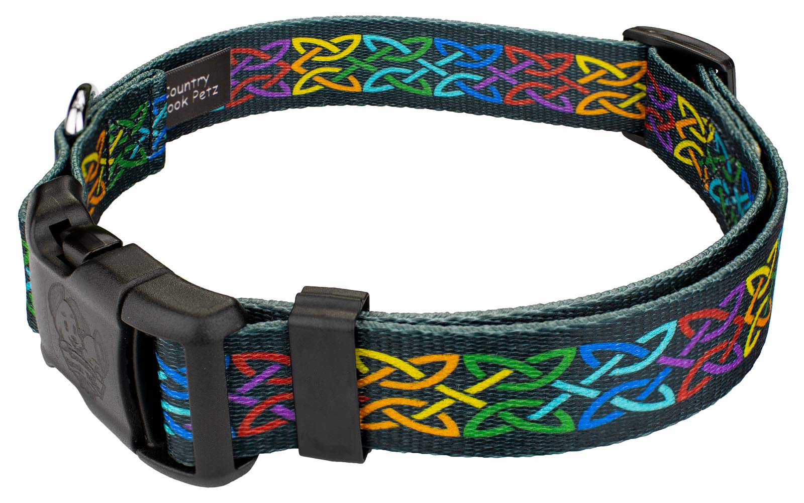 Country Brook Petz - Deluxe Celtic Pride Dog Collar - Made in The U.S.A. - Irish Pride Collection featuring Lucky Designs (1 Inch, Medium)