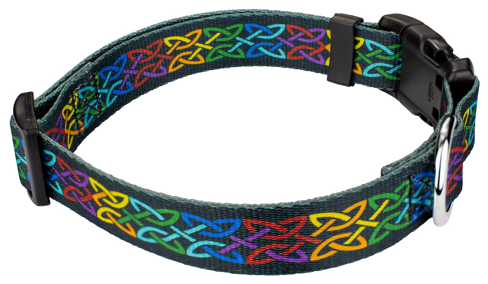 Country Brook Petz - Deluxe Celtic Pride Dog Collar - Made in The U.S.A. - Irish Pride Collection featuring Lucky Designs (1 Inch, Medium)