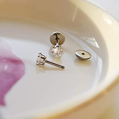 ComfyEarrings CZ 4mm Crystal Prong Stud Earrings