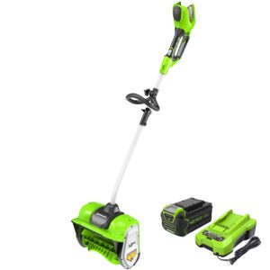 greenworks 40v (75+ compatible tools) 12” cordless snow shovel, 4.0ah battery and charger included